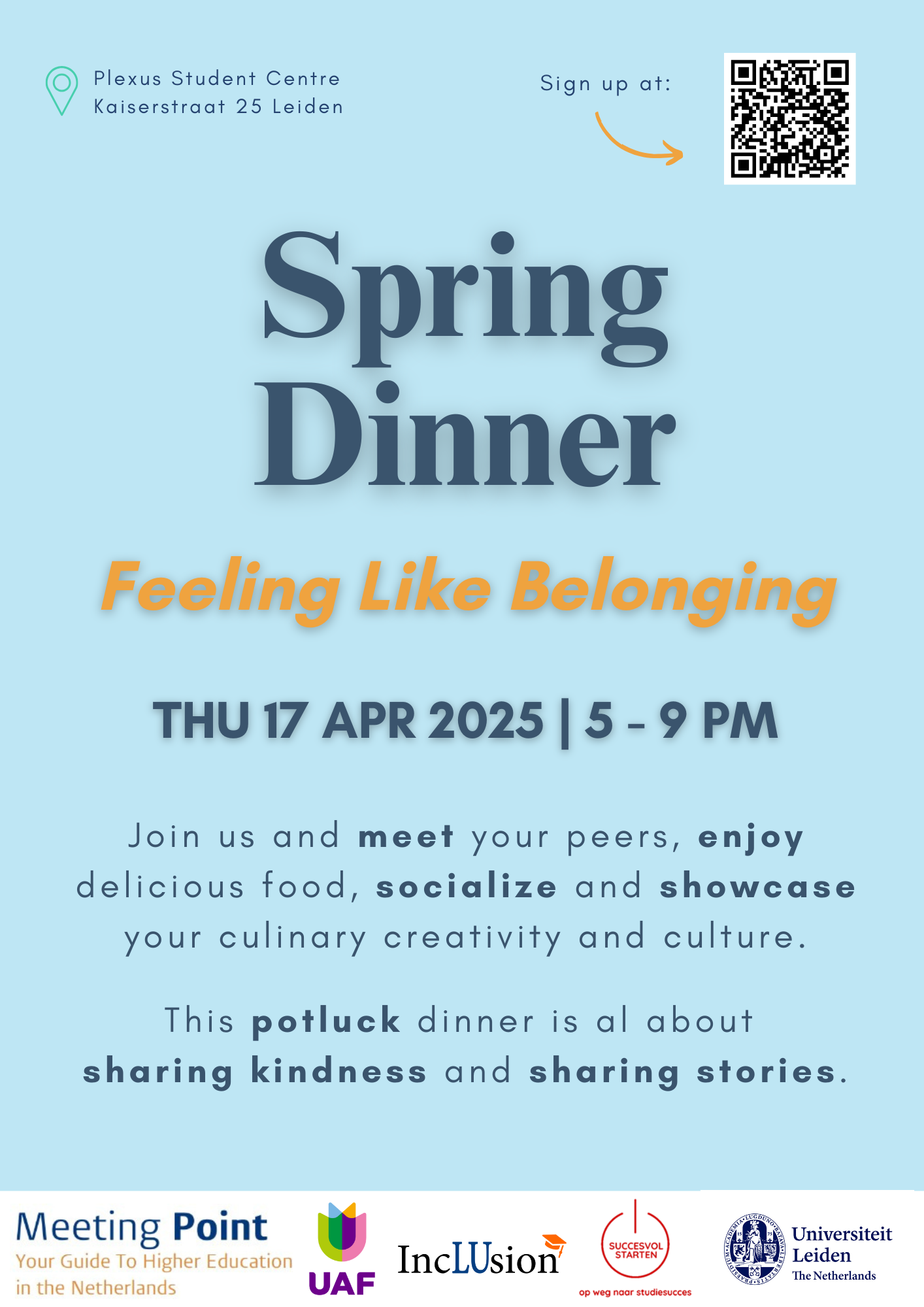 Potluck Spring Dinner: Feeling Like Belonging - Leiden University